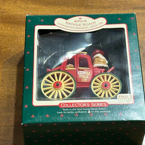 Hallmark | Holiday | Hallmark Red And Gold Kringle Koach Ornament ...